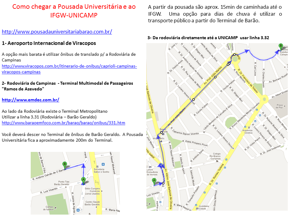 Como chegar – Verão IFGW